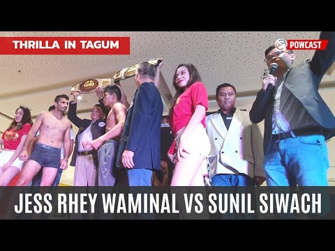 Champ Jess Rhey Waminal Shows Sweet Moves During Weigh-in Against Sunil ...