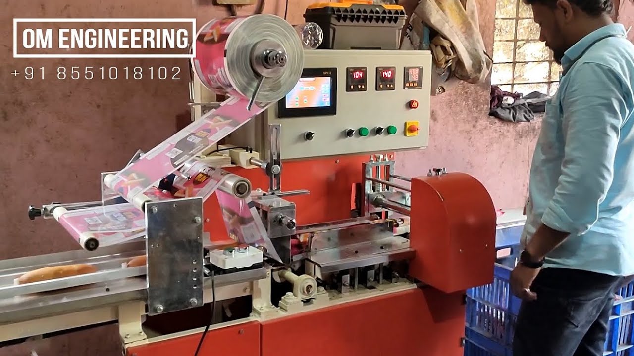 Cream Bun Packing Machine, Horizontal Flow Wrapping Machine,Pouch ...