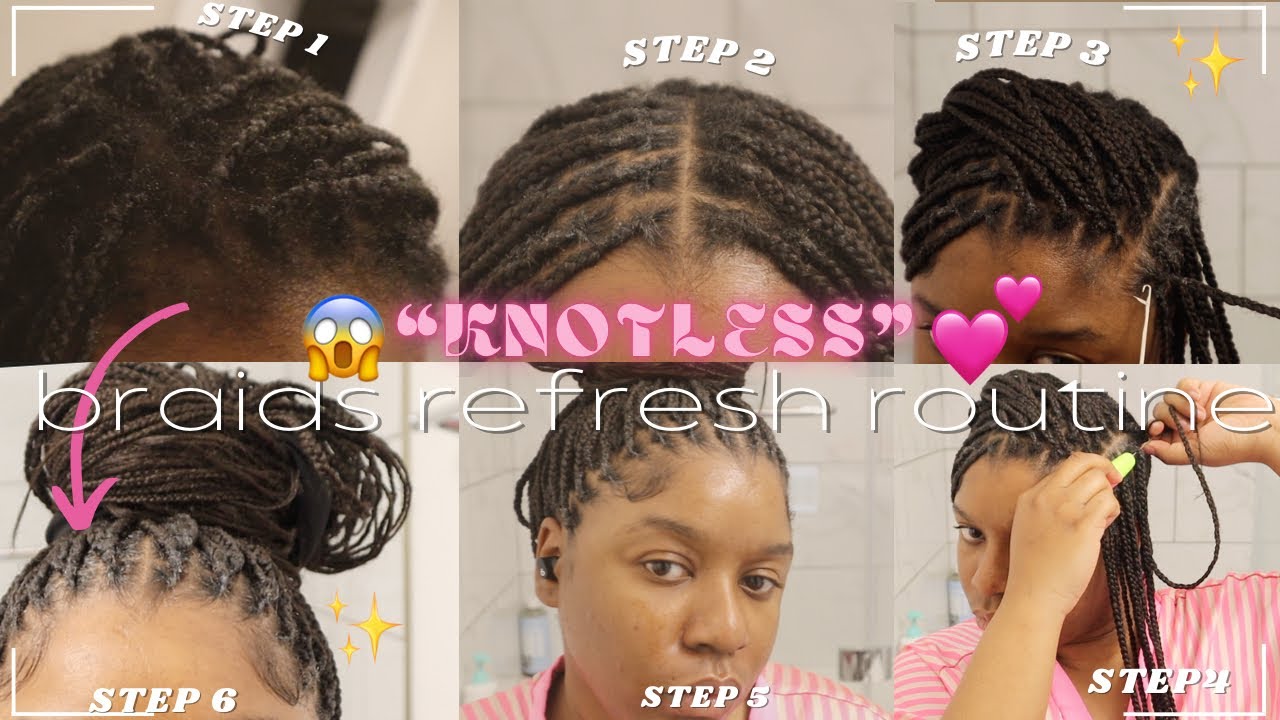 😱NO RE-BRAIDING! The Best way to REFRESH old knotless braids & box ...