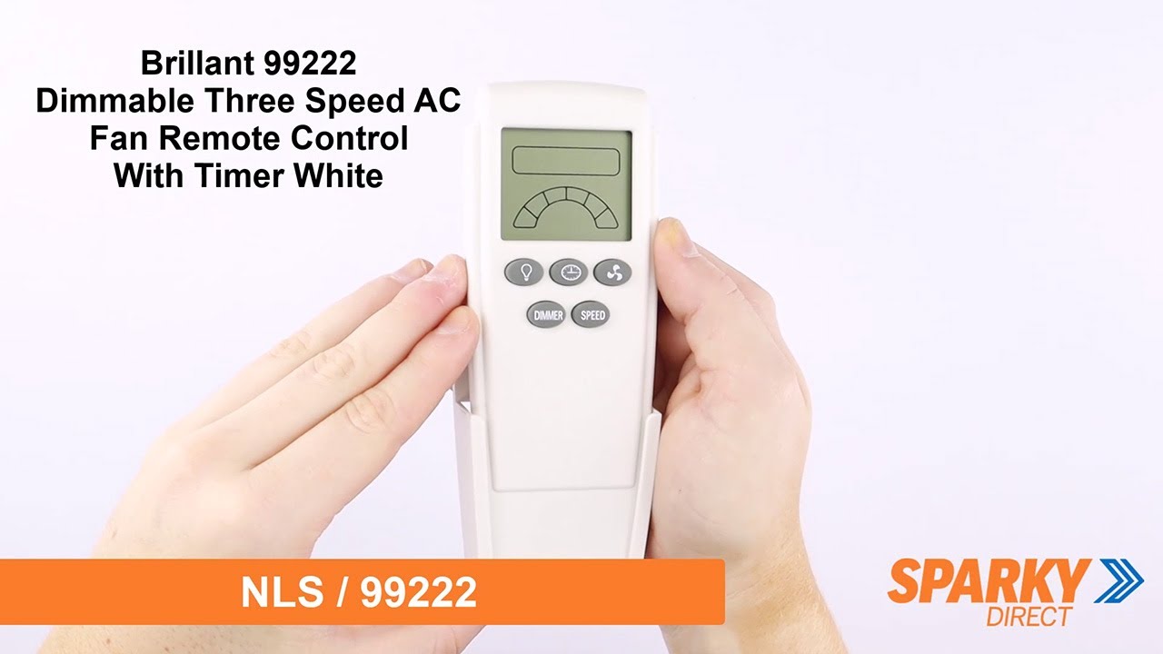 Brillant 99222 | Dimmable Three Speed AC Fan Remote Control With Timer ...