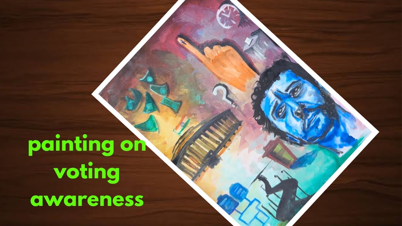 Poster making on voting 2024 // voting right poster //how to make ...