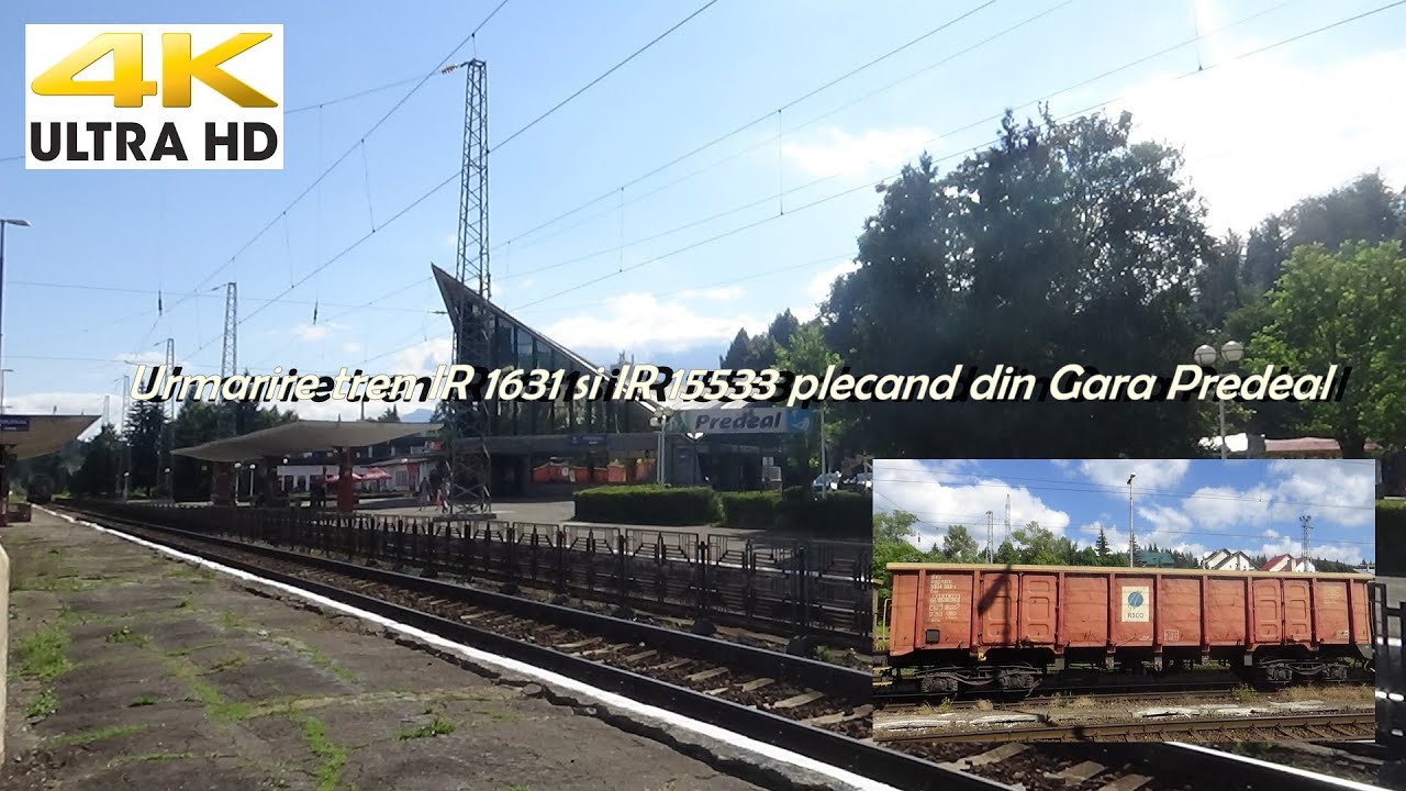 [4K] Urmarire tren IR1631 si IR 15533 plecand din Gara Predeal - YouTube