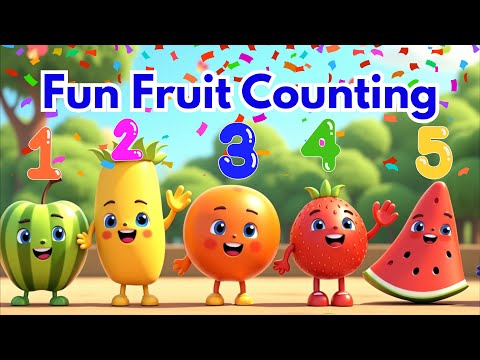 "FUN FRUIT COUNTING! 🍎🎉 Learn Numbers 1-10 with Colorful Fruits for ...