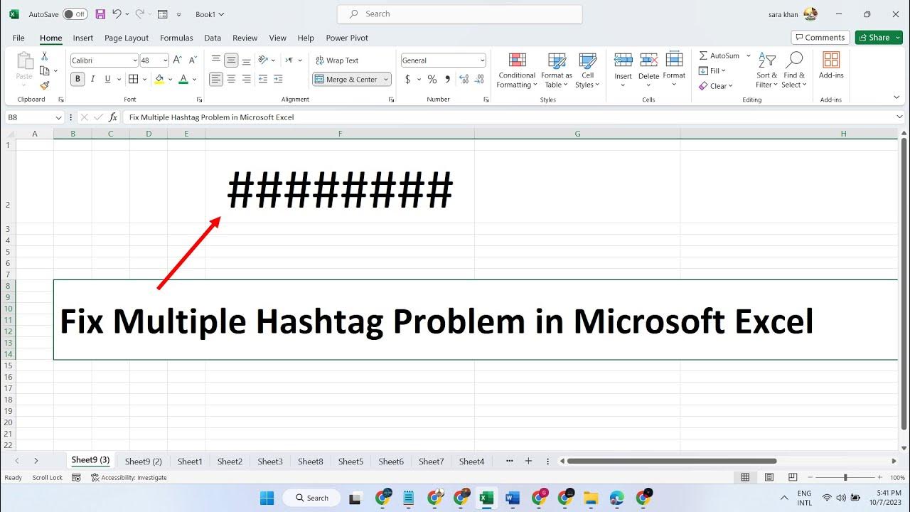 Fix Multiple Hashtag Problem in Microsoft Excel - YouTube