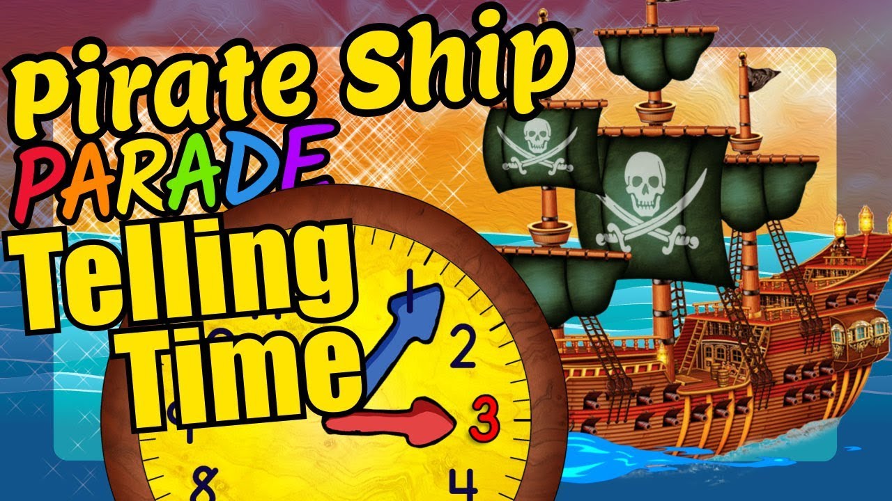 Pirates Teaching How to Tell Time on a Clock Educational Video for Kids ...