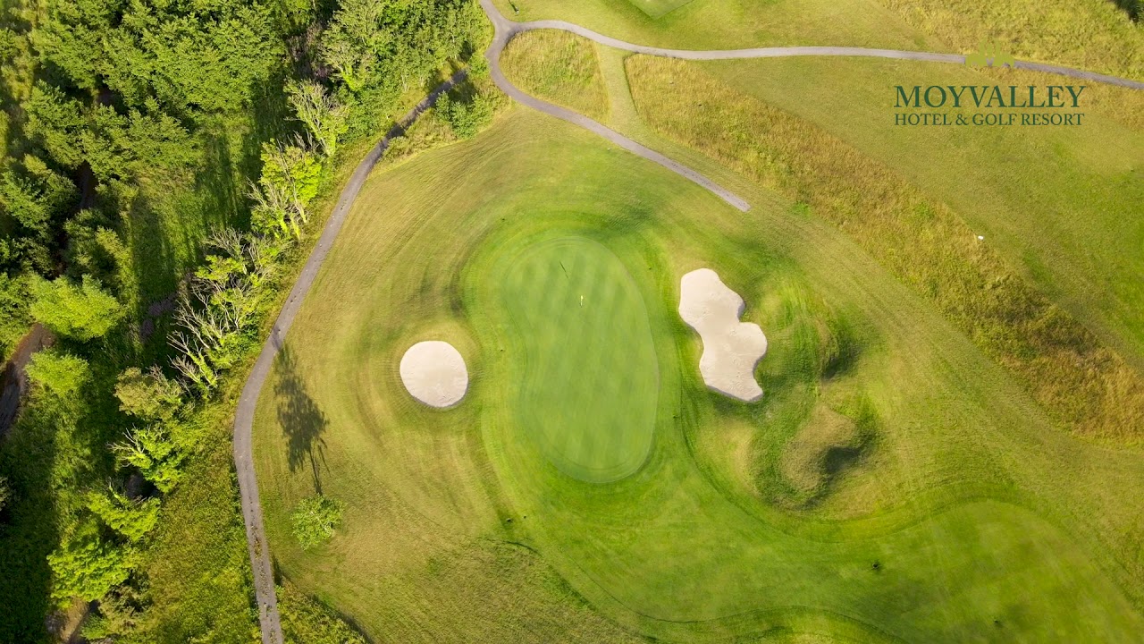 4th Hole at Moyvalley Golf Club - Hole Flyover - YouTube