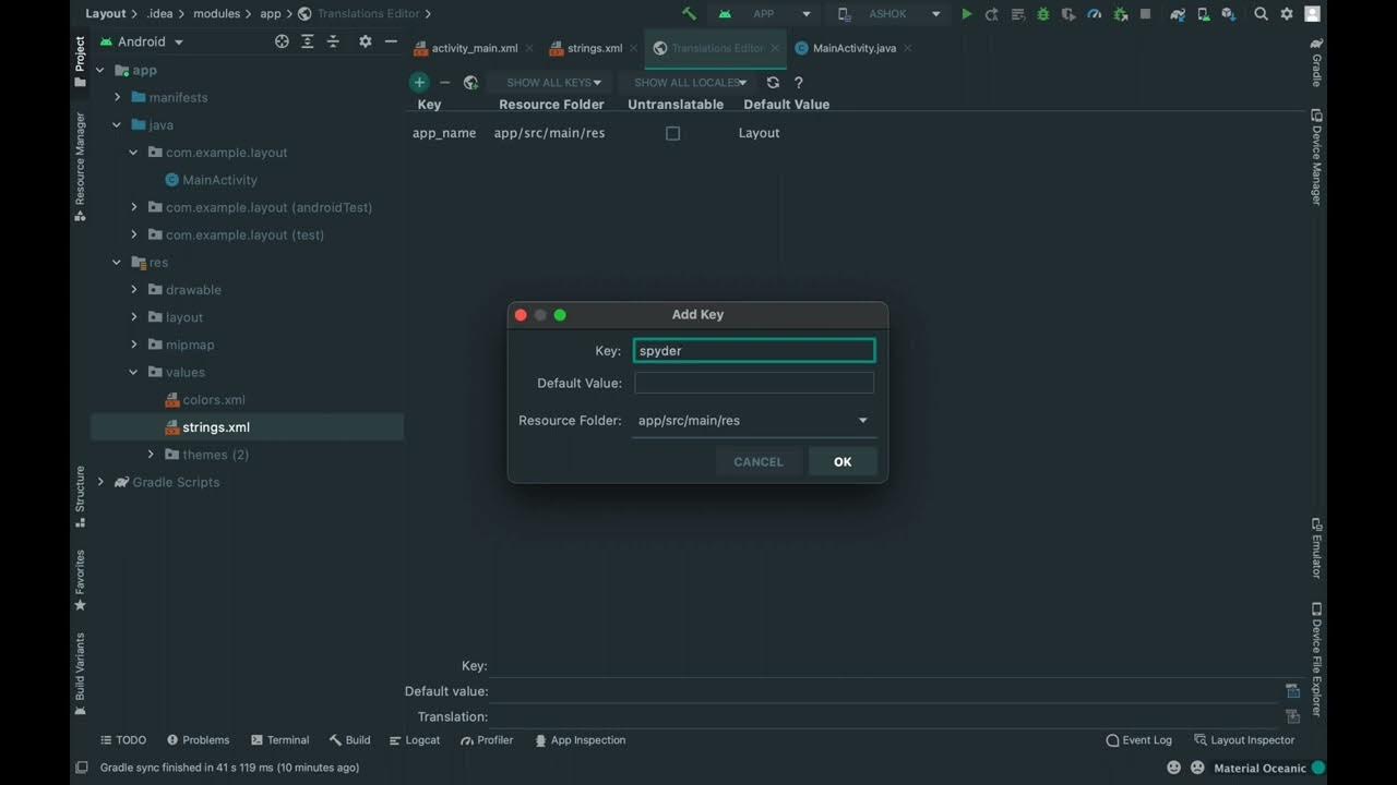 Create String And Solve Hardcoded Text Warning ⚠️ In Android Studio - YouTube