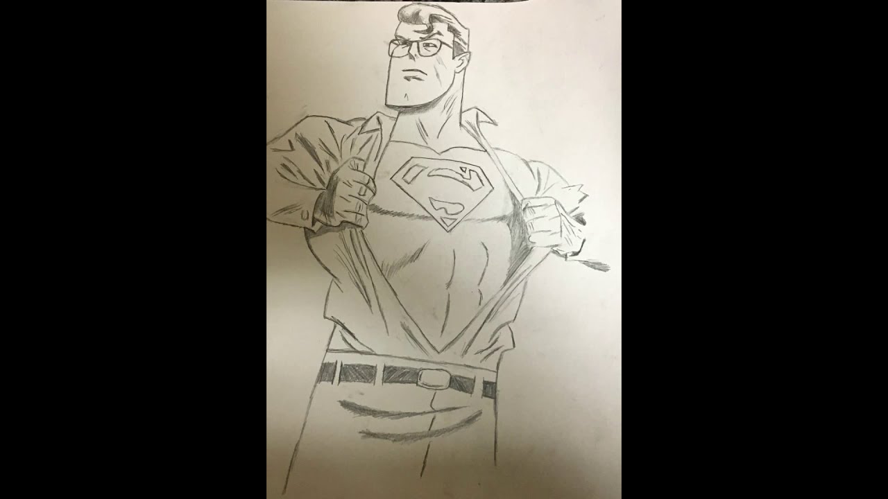 Superman timelapse drawing / speed draw - YouTube