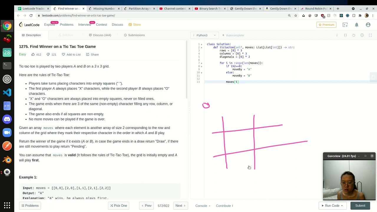 Leetcode 1275 Find Winner On A Tic Tac Toe Game Python Youtube 8655