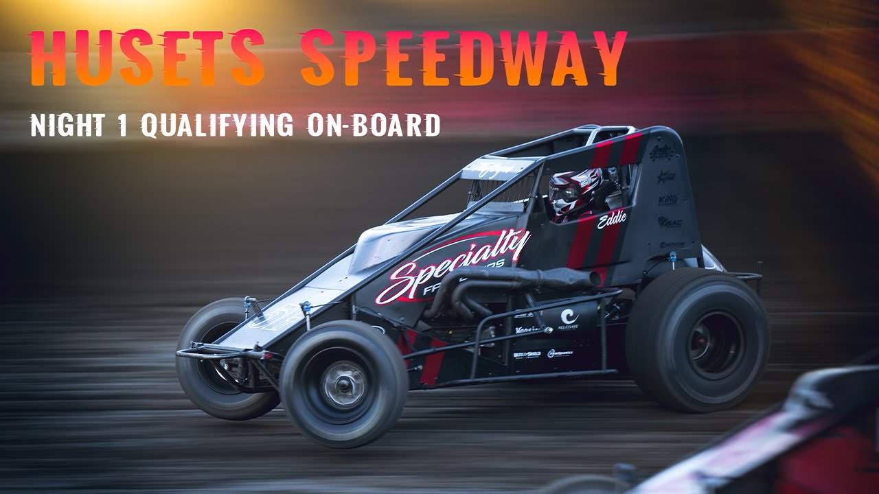 Husets Speedway - USAC Nationals 410 Sprint Qualifying On-Board - YouTube