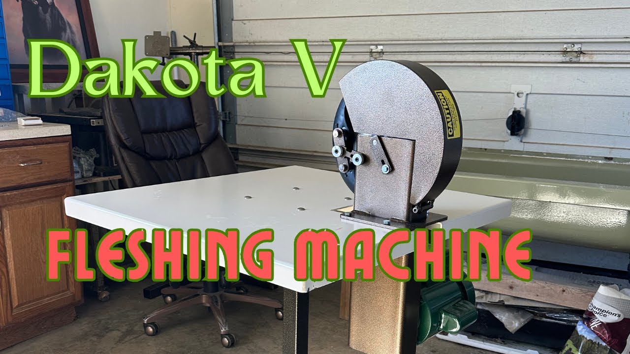 First Hide With Our NEW Dakota Fleshing Machine!! - YouTube