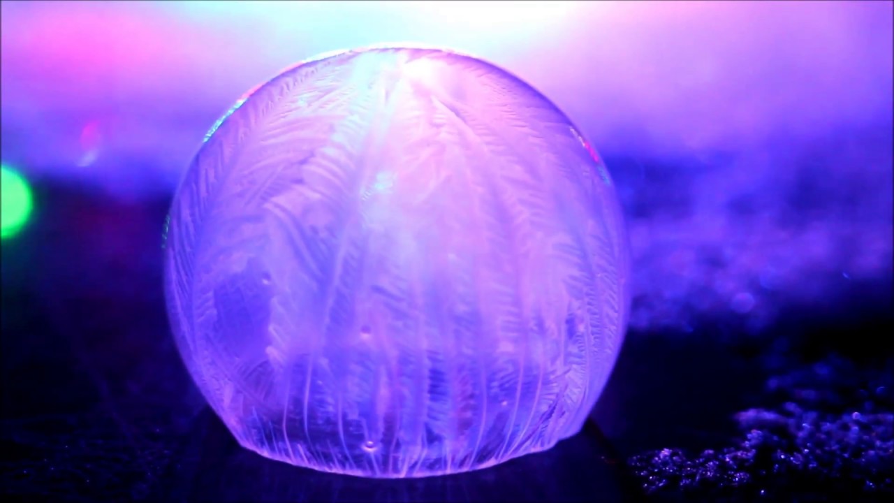 Freezing Bubbles at Night - YouTube