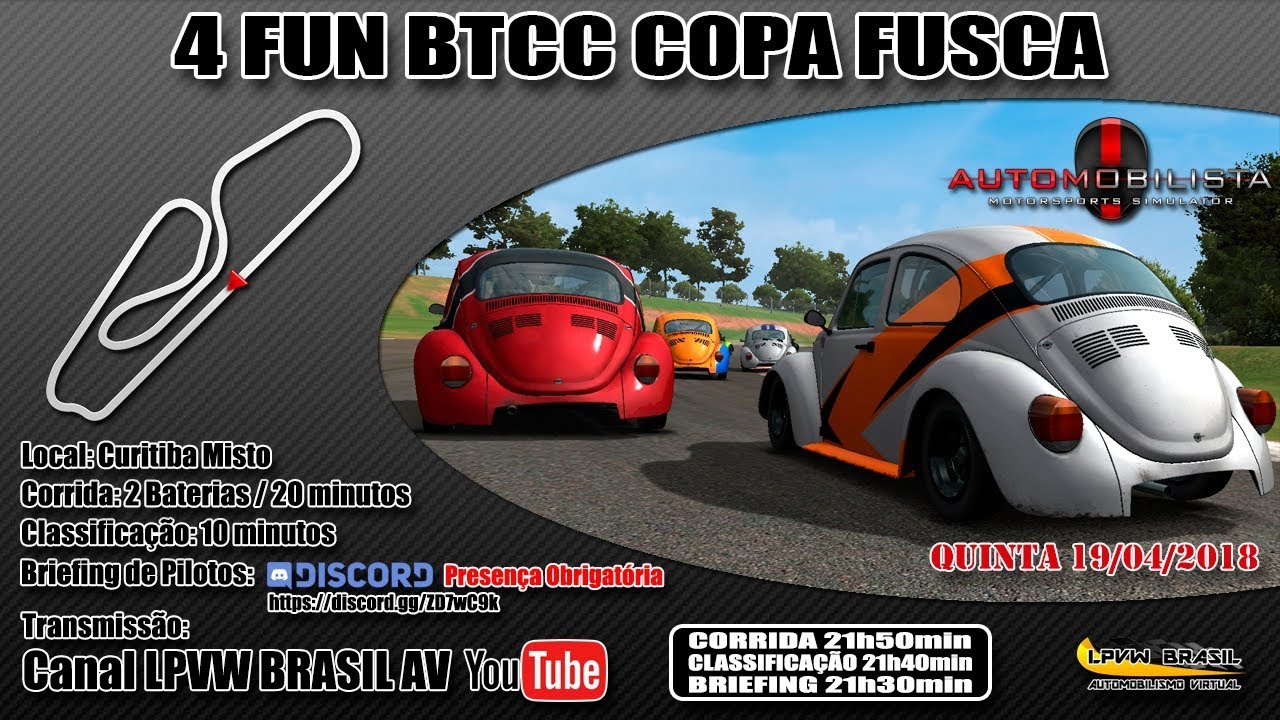 4FUN BTCC Copa Fusca – AMS – Curitiba Misto-PR - YouTube