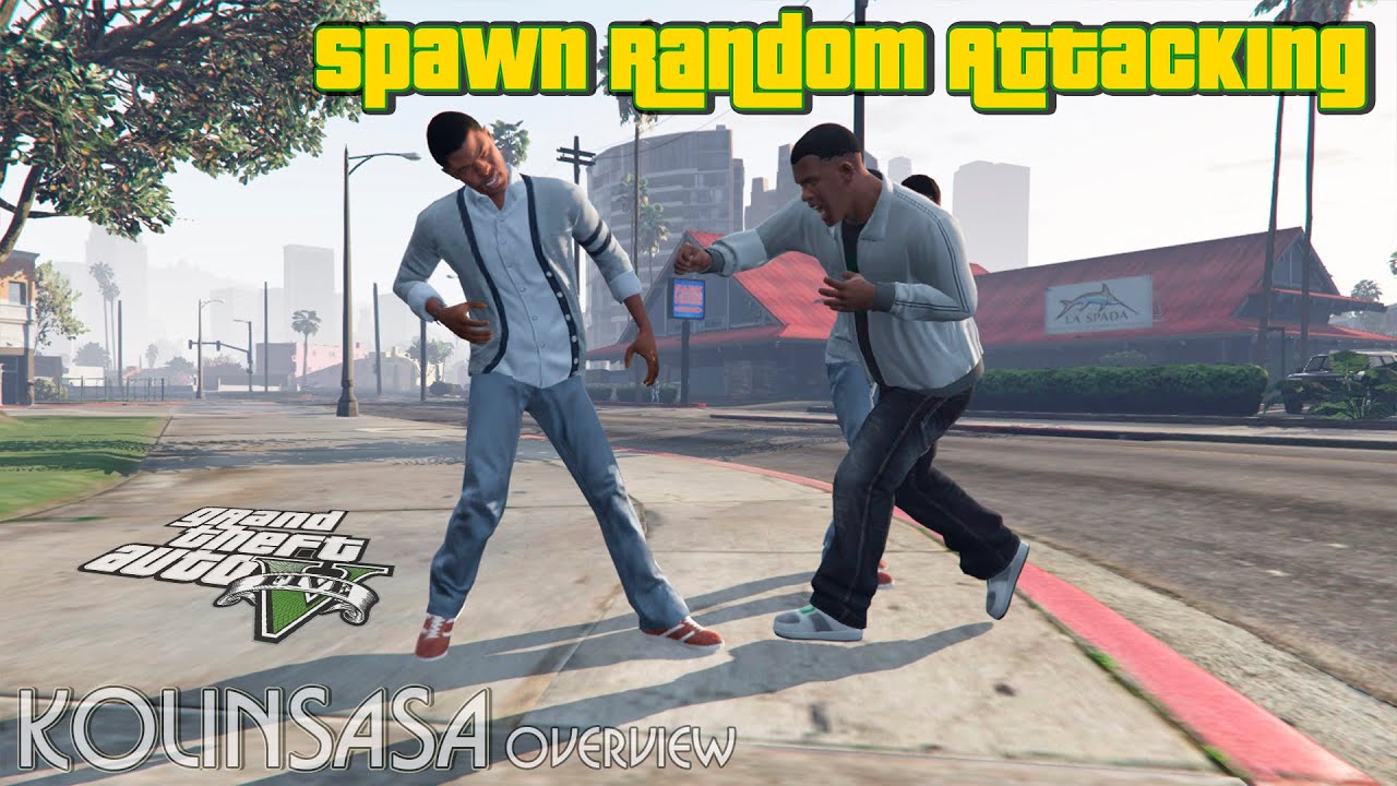 GTA 5 Spawn Random Attacking Ped - YouTube