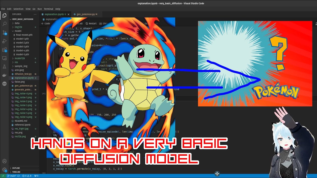 Building a basic diffusion model to generate a (blob) new pokemon - YouTube