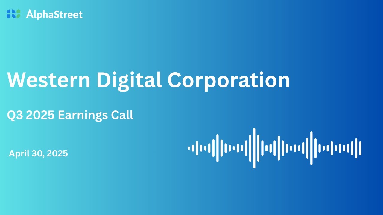 WDC Stock | Western Digital Corporation Q3 2025 Earnings Call - YouTube