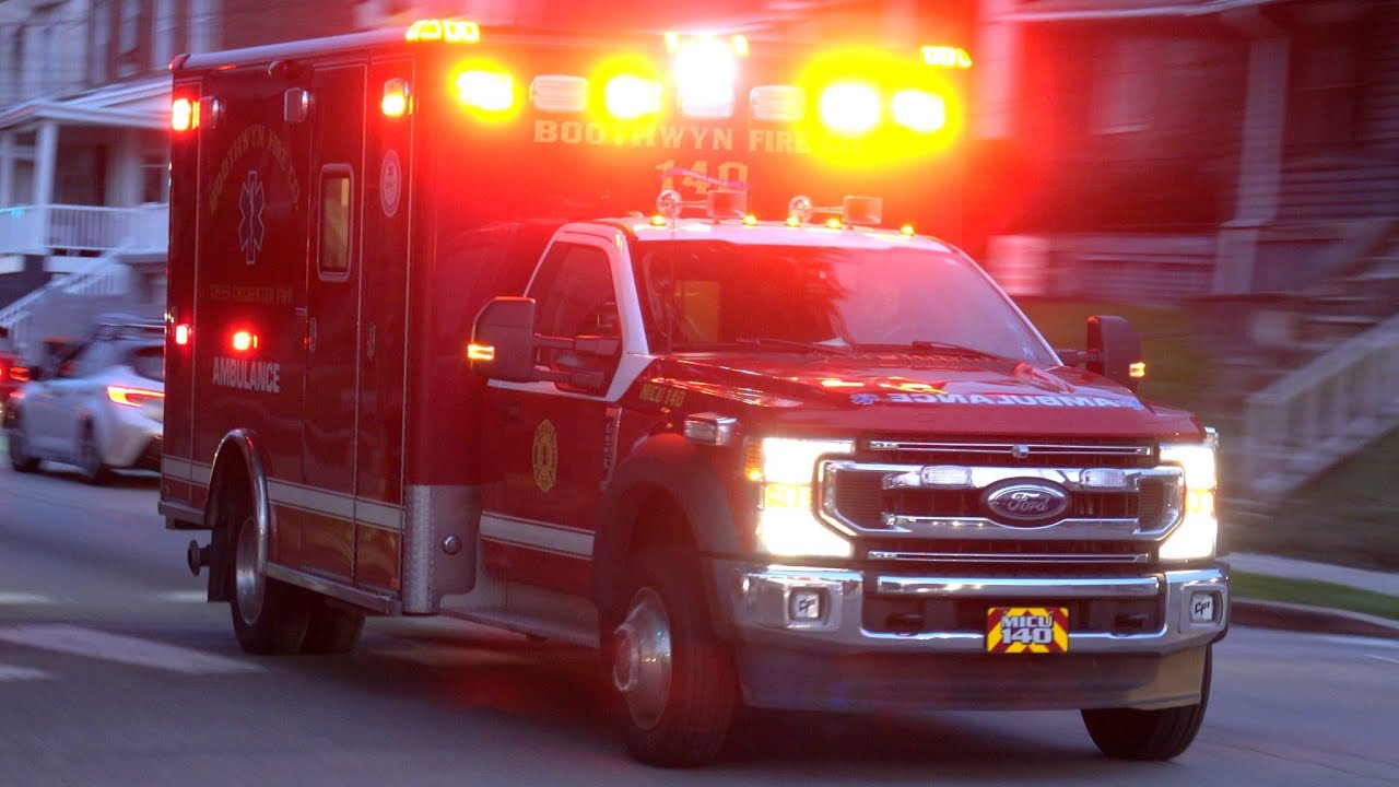 Boothwyn EMS Ambulance 140 Responding - YouTube