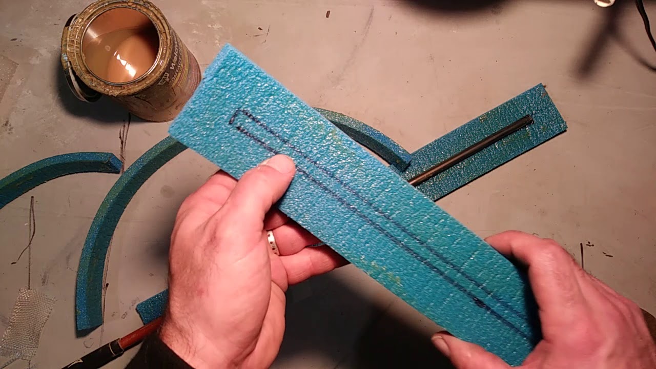 Beginning construction of Boffer sword - YouTube