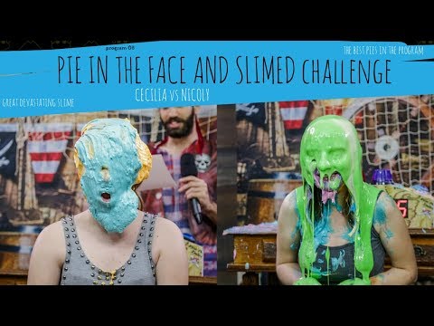 blondes challenge pie in the face and slimed girls - trailer program 08