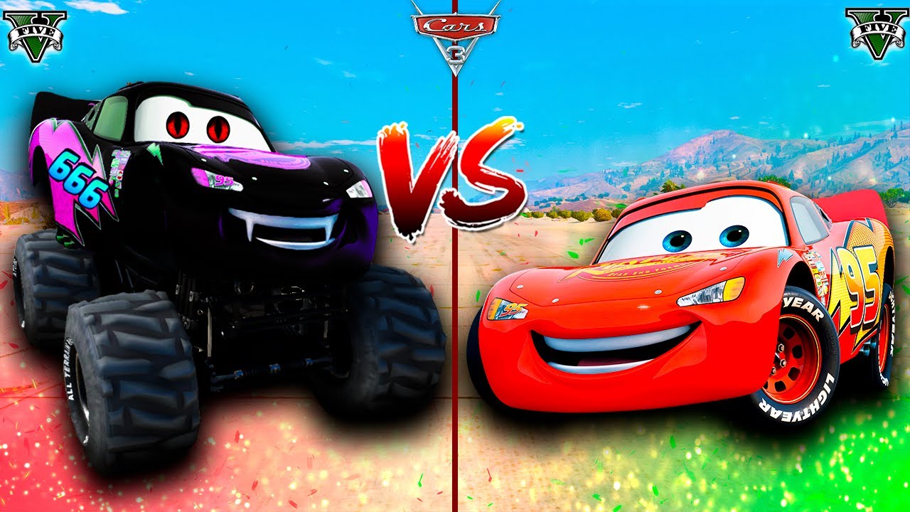 Lightning McQueen vs Evil McQueen Vampires Monster Truck - Best Monster ...