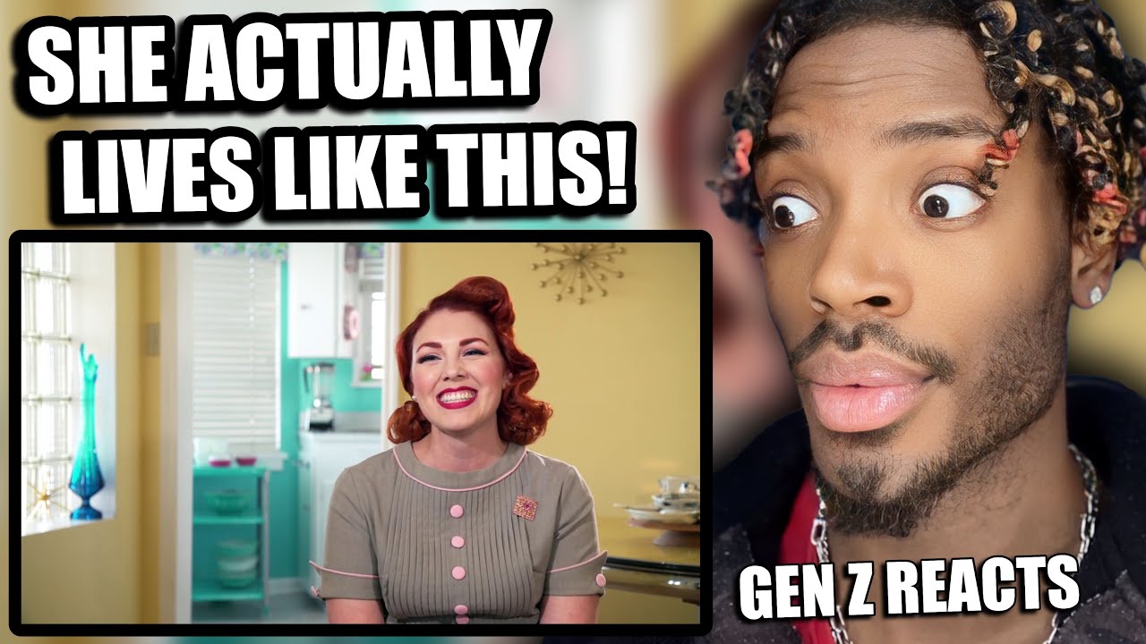 SHOCKED GEN Z Reacts | This woman lives every day like it’s 1958! - YouTube