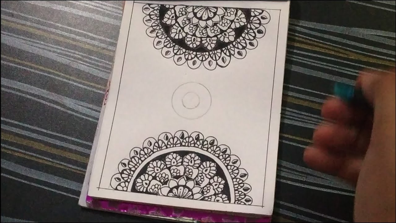 How to draw mandal art ll Beautiful mandal art for beginners #mandalart ...