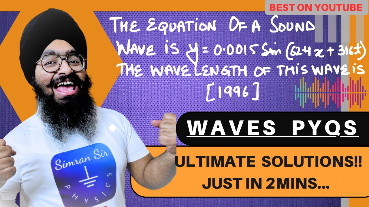The equation of a sound wave is y=0.0015sin(62.4x + 316t) the ...