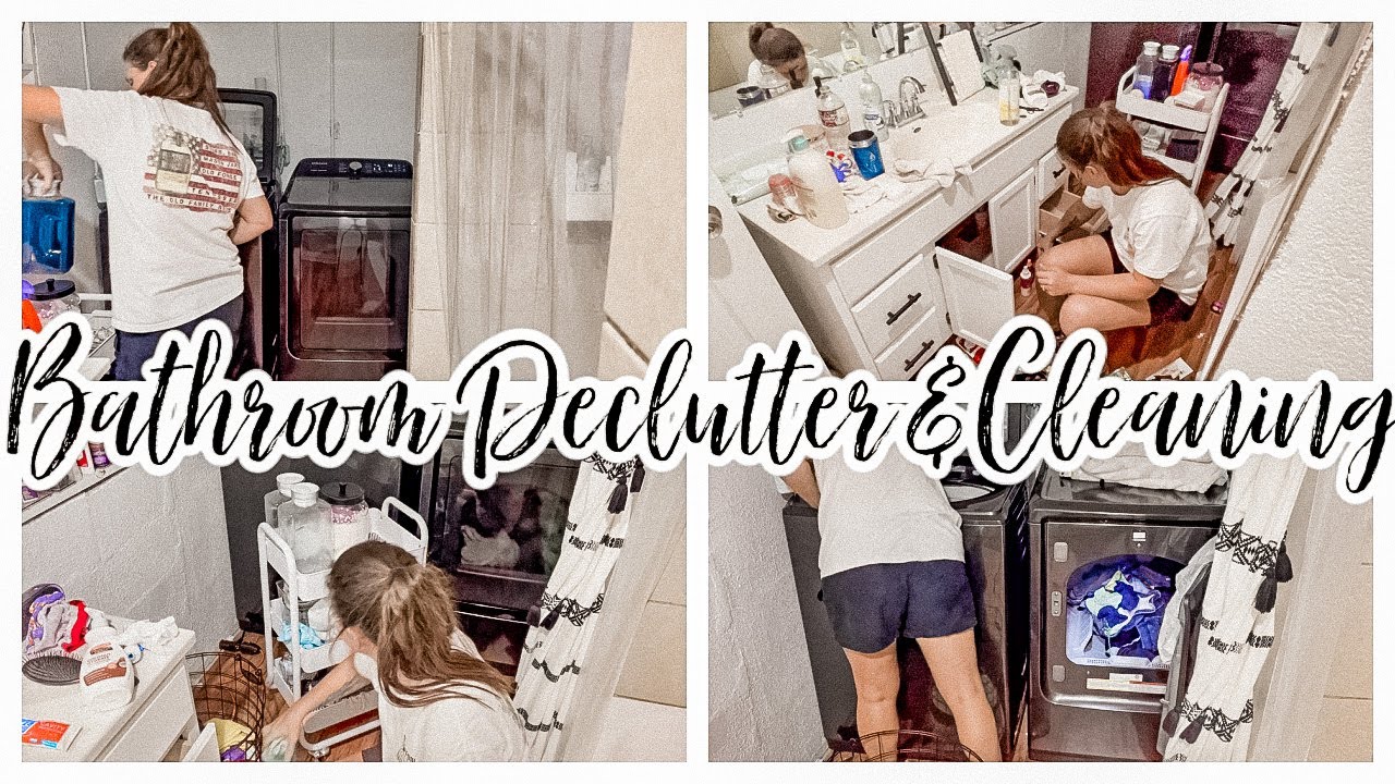 BATHROOM DECLUTTER & DEEP CLEAN | CLEANING MOTIVATION | BATHROOM ...