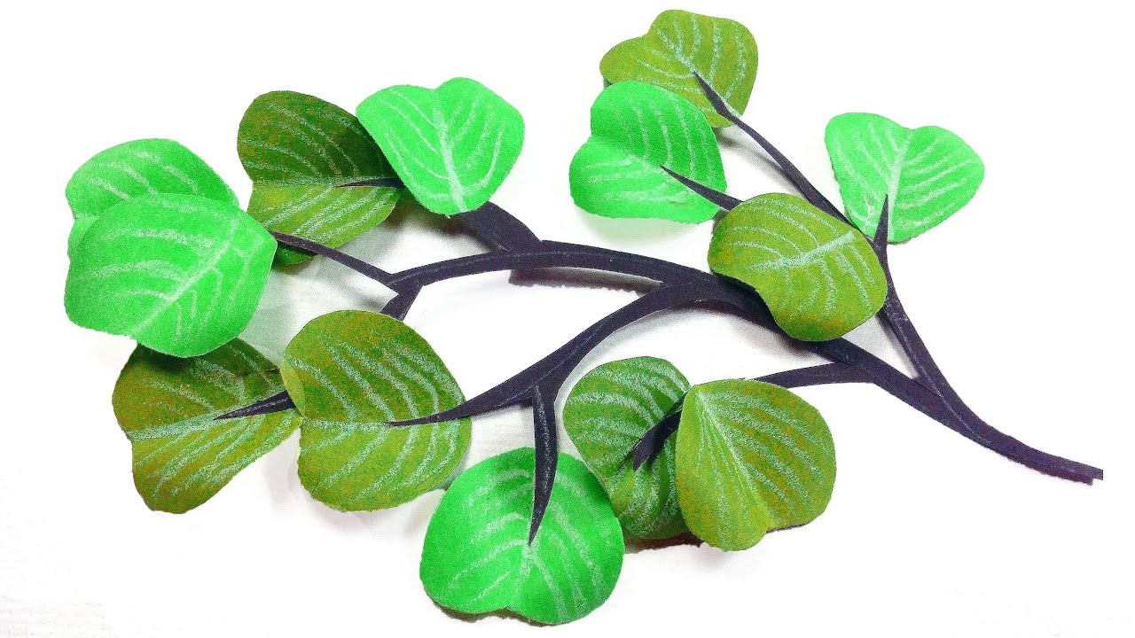 Paper Leaves making for DIY Home Decor / Wall Decoration / Ideas at ...