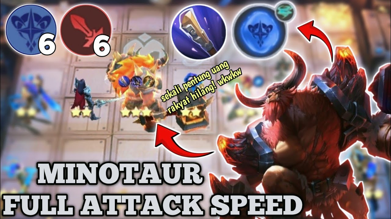MINOTAUR BINTANG 3 FULL ATTACK SPEED! BANTENG MERAH MENGAMUK - COMBO ...