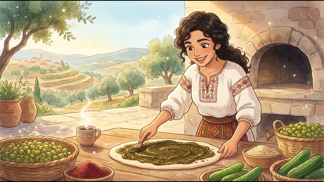 Baking Manakish in the Mountains of Lebanon 🇱🇧 | Ghibli Style ASMR ...