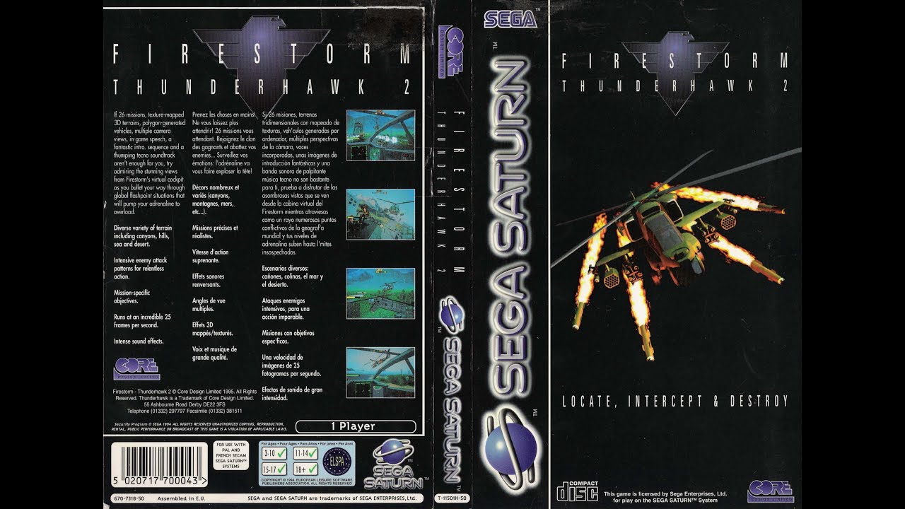 Sega Saturn live - Thunderstrike 2 a.k.a Firestorm: Thunderhawk 2 ...