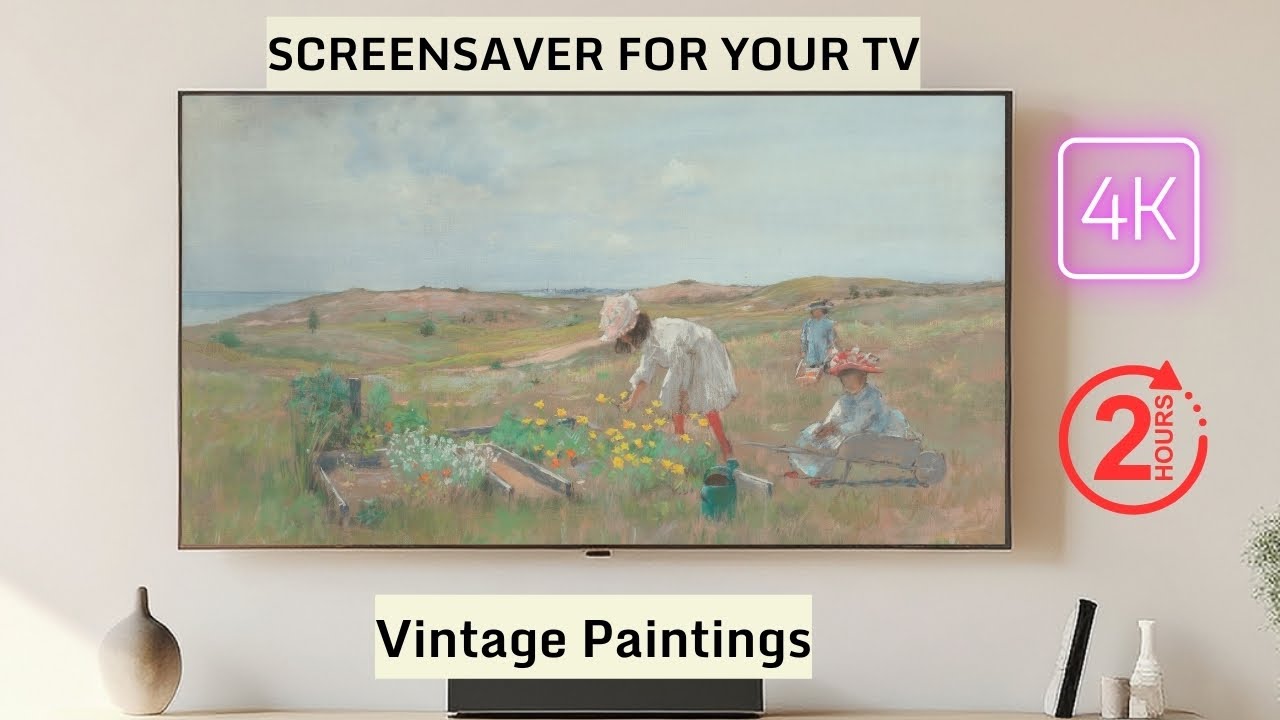 Art Slideshow for Your TV | Vintage Landscape Paintings with Figures ...
