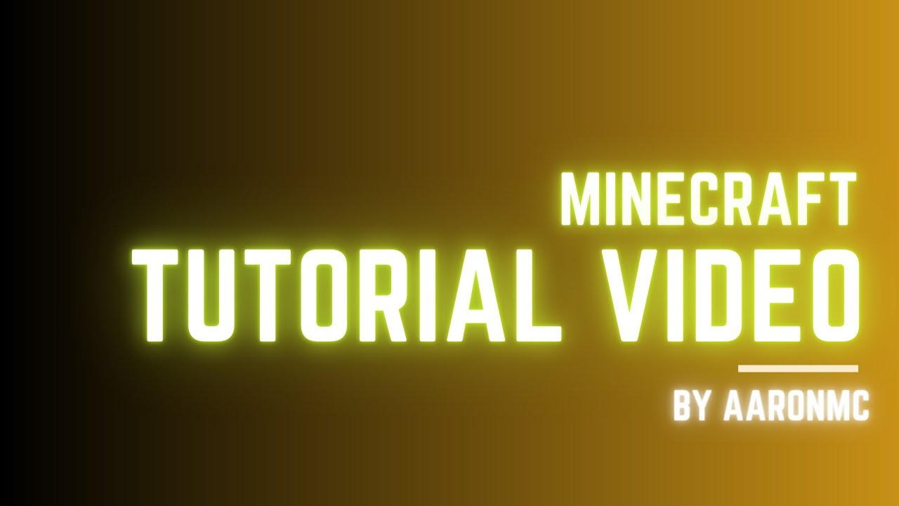 tutorial video - YouTube