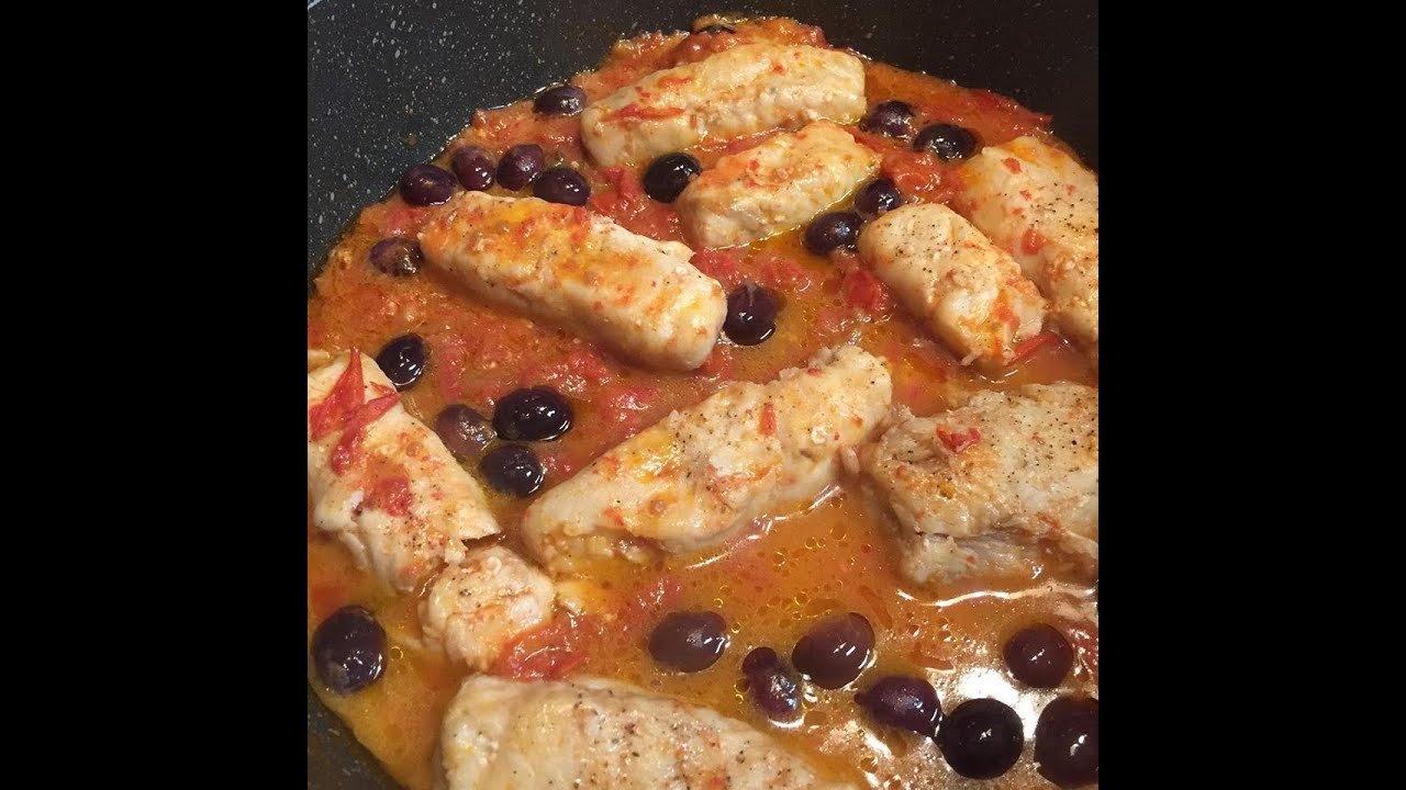MERLUZZO con SUGO di OLIVE - YouTube