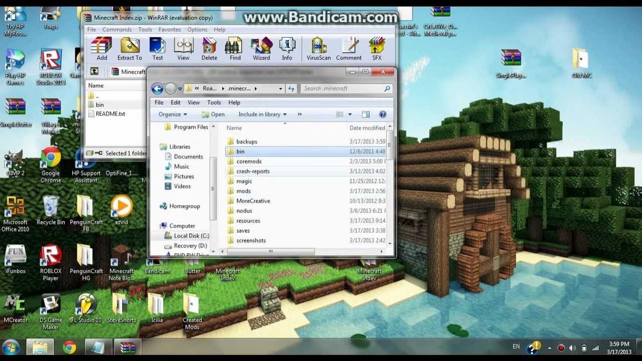 How to play Minecraft Indev - The First Public Survival Mode - YouTube