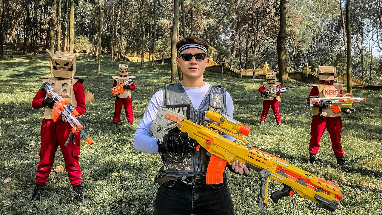 LTT Nerf War : Professional Hunter SEAL X Warriors Nerf Guns Blaster ...