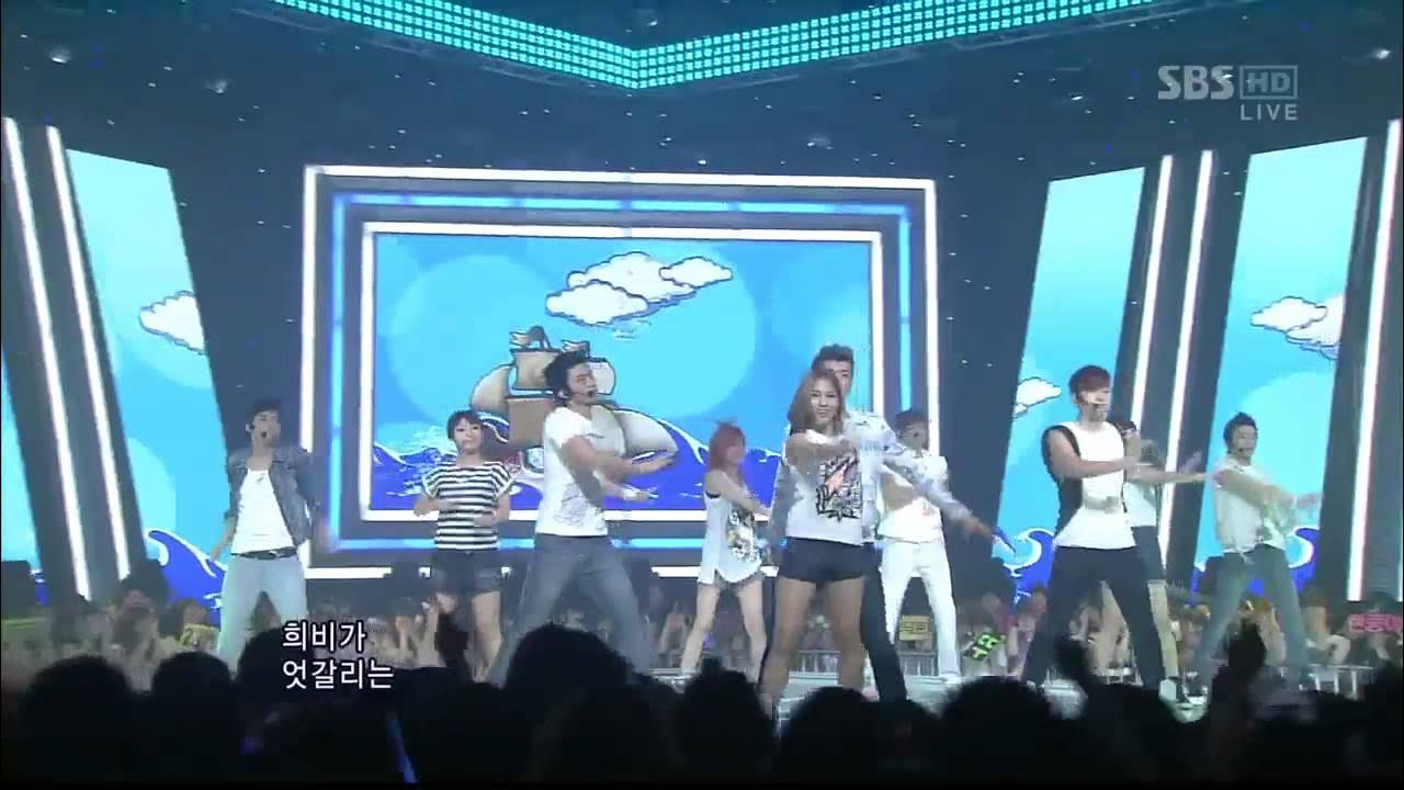 miss A&2PM [꿍따리 샤바라].인기가요.110724 - YouTube