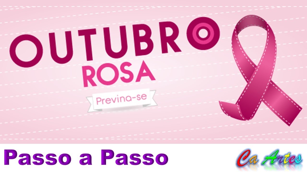 Laço para Outubro Rosa - Ca Artes - YouTube