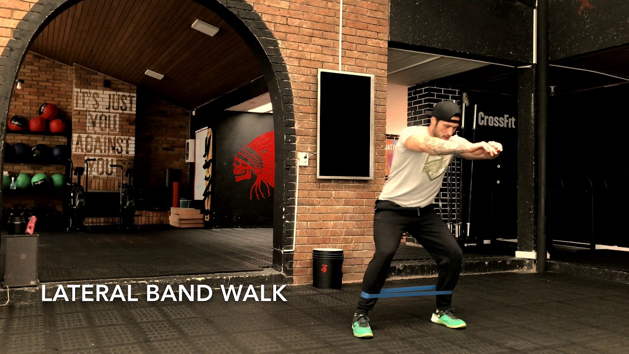 Lateral band walk - YouTube