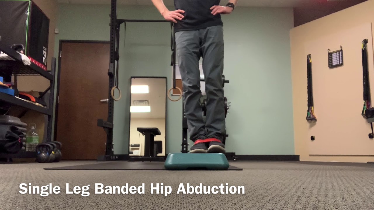 Single Leg Stance with Banded Hip Abduction - YouTube
