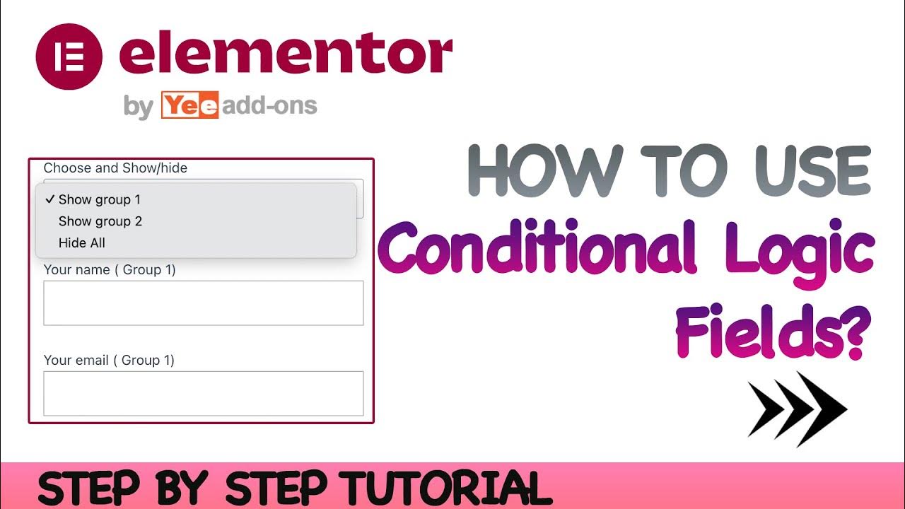 How To Use Conditional Logic with Elementor Forms? - YouTube