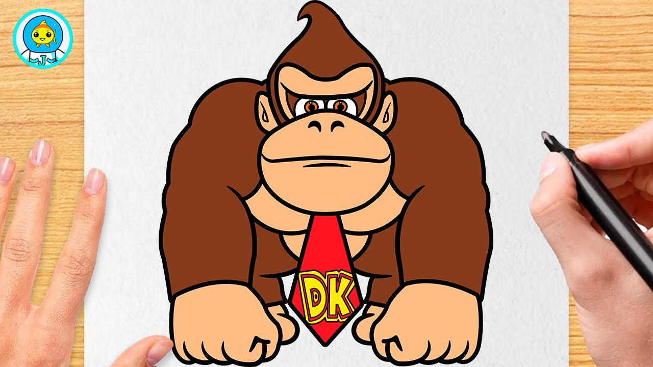 HOW TO DRAW DONKEY KONG | Step by step - YouTube