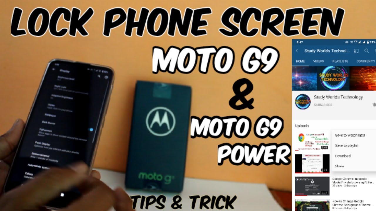 How to Enable Screen Pinning in Motorola G9 & G9 Power || Lock Apps in ...