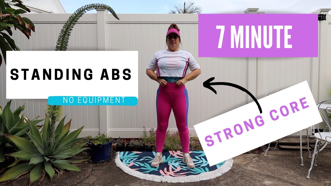 7 Minute STANDING ABS WORKOUT to STRENGTHEN your CORE - YouTube