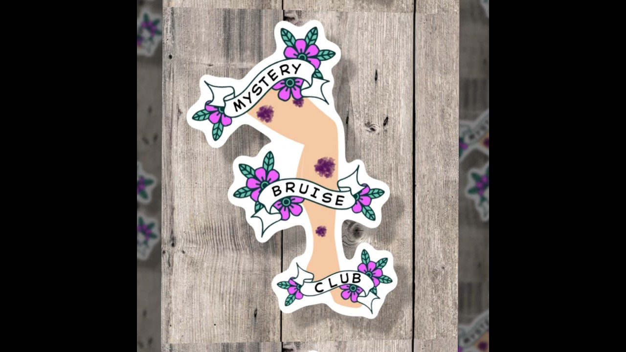 Mystery Bruise Club Funny Sticker Sticker Stickershop Stickers Bruises Anemia