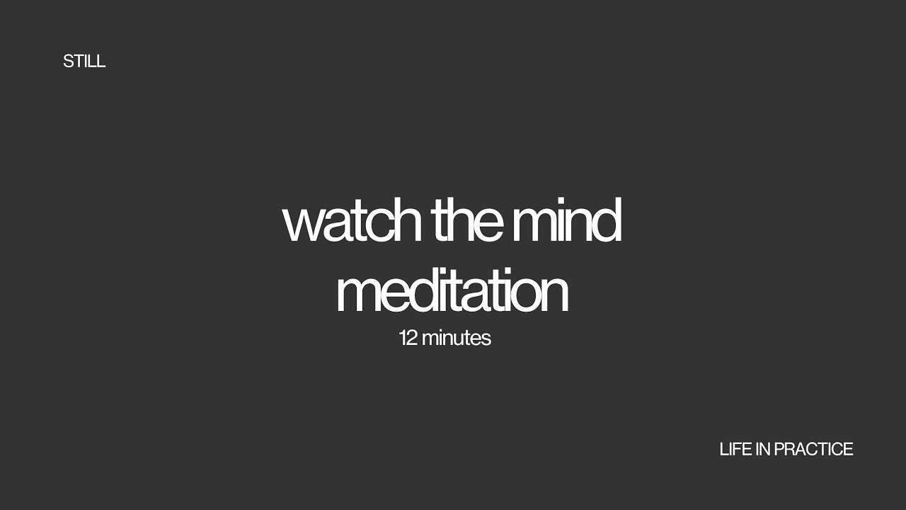 watch the mind meditation - 12 minutes - YouTube