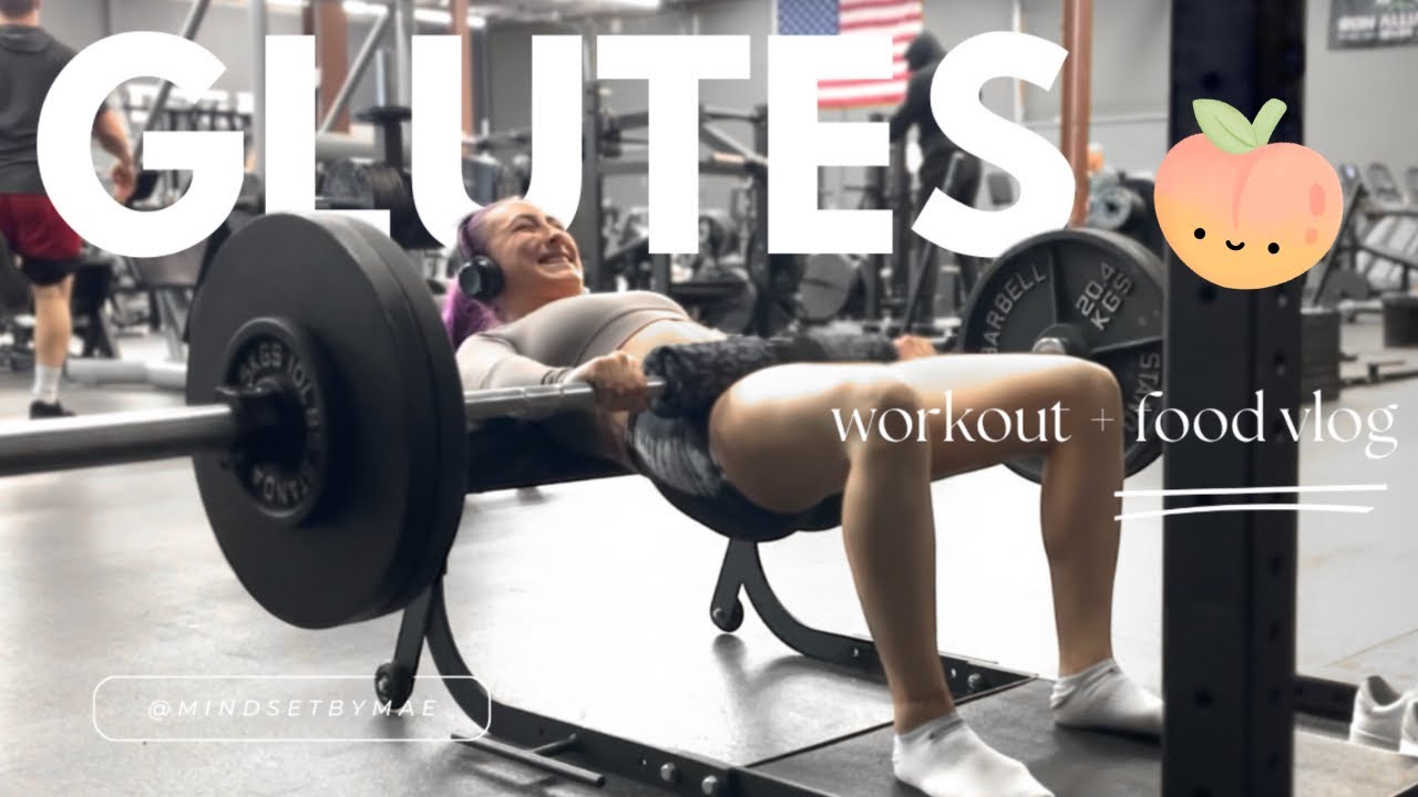 GLUTE DAY + FOOD VLOG | My first YT video! Speaking on motivation, full ...
