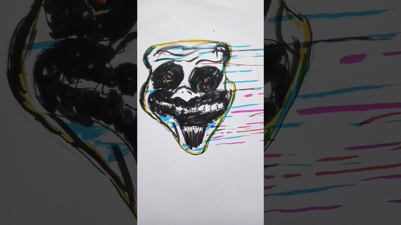 troll face drawing with glitch effect #shorts treding #woodworking ...