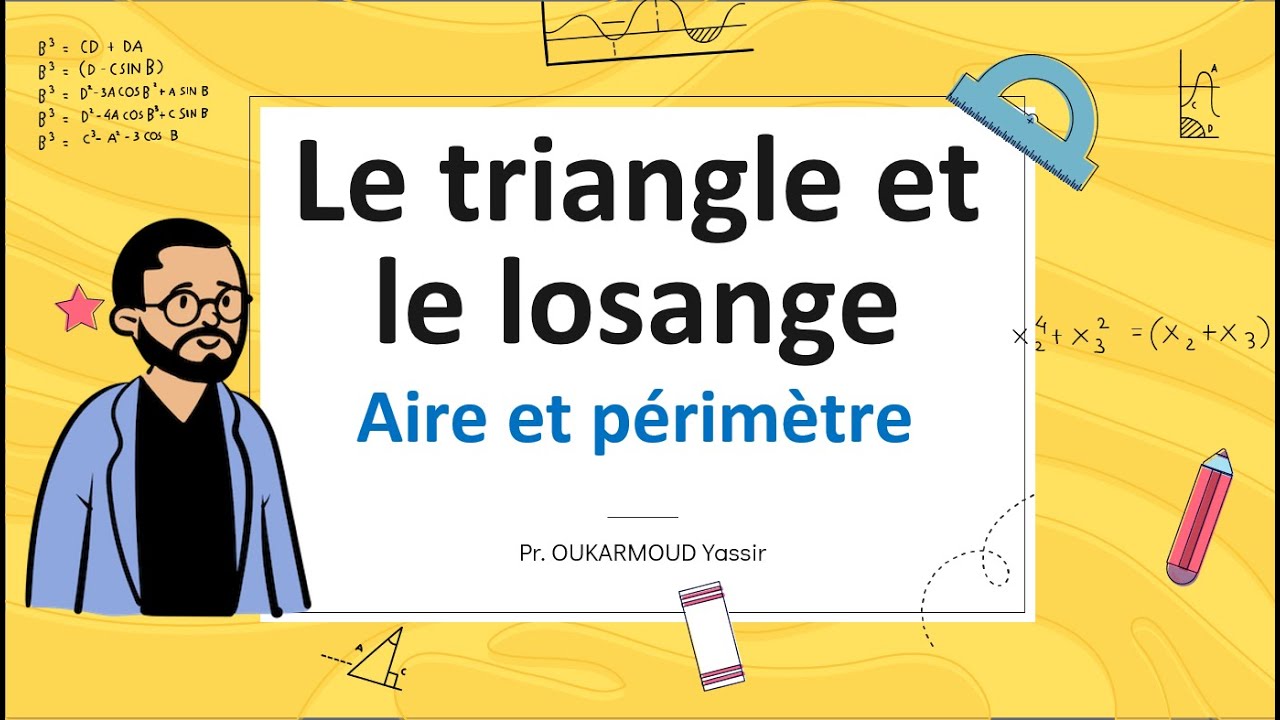 Aire et périmètre triangle et losange - CE5 - CM2 - YouTube